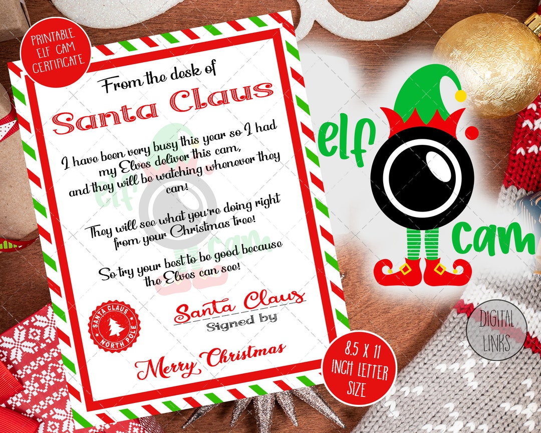 Elf Cam Svg Bundle, Elf Cam Letter, Printable Elf Cam Letter, Elf ...