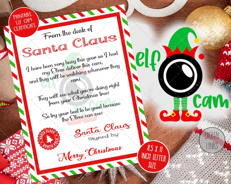 Elf Cam Svg Bundle Elf Cam Letter Printable Elf Cam Letter | Etsy