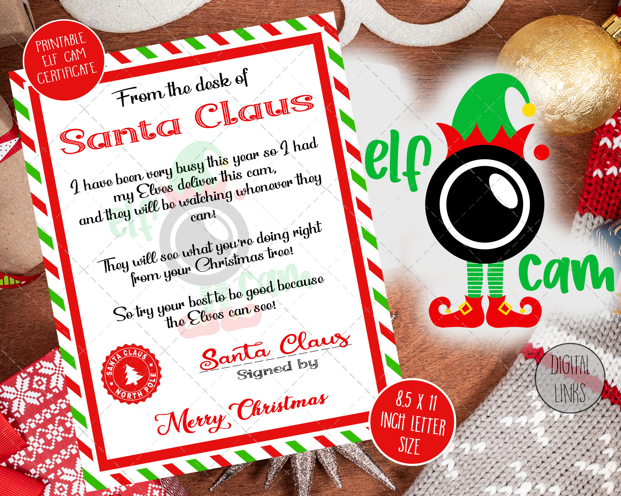 Elf Cam Svg Bundle, Elf Cam Letter, Printable Elf Cam Letter, Elf ...