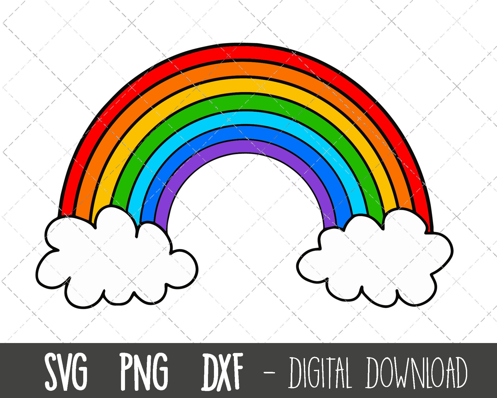 Rainbow Svg Rainbow Clipart Rainbow Vector Rainbow Png | Etsy