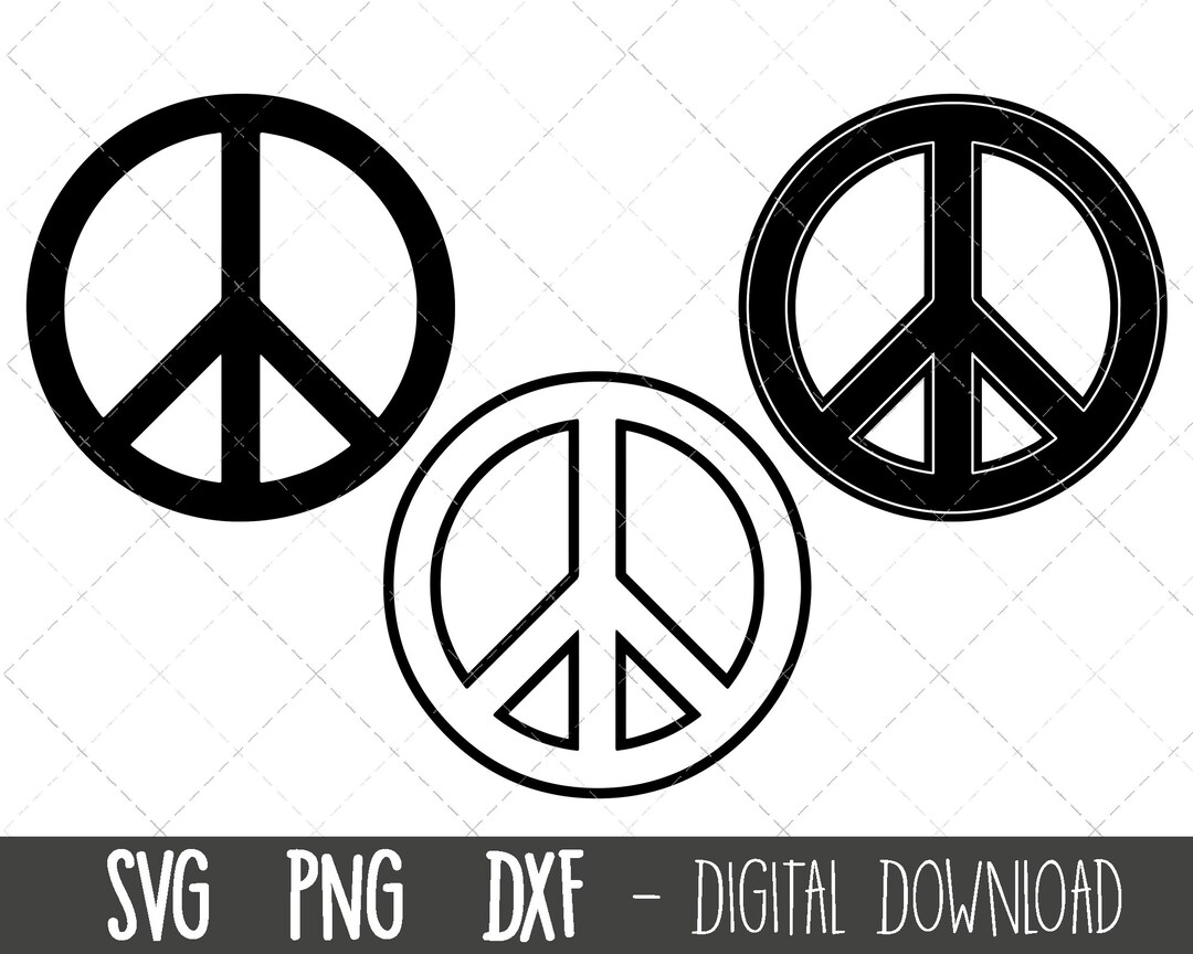 Peace Sign Svg Peace Symbol Svg Heart Svg Peace Sign Clipart Svg Peace Symbol Png Dxf