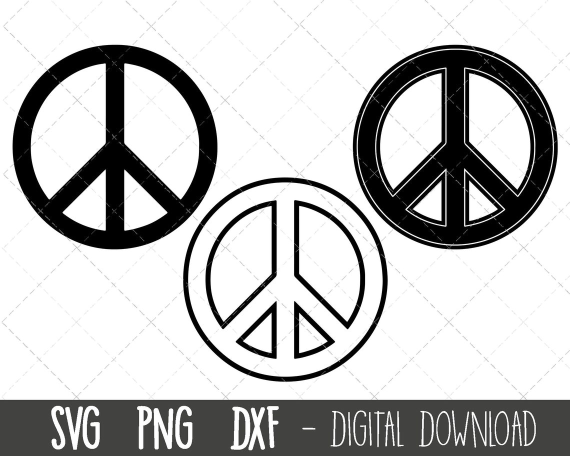 Signe de paix SVG, symbole de paix Svg, coeur Svg, signe de paix ...