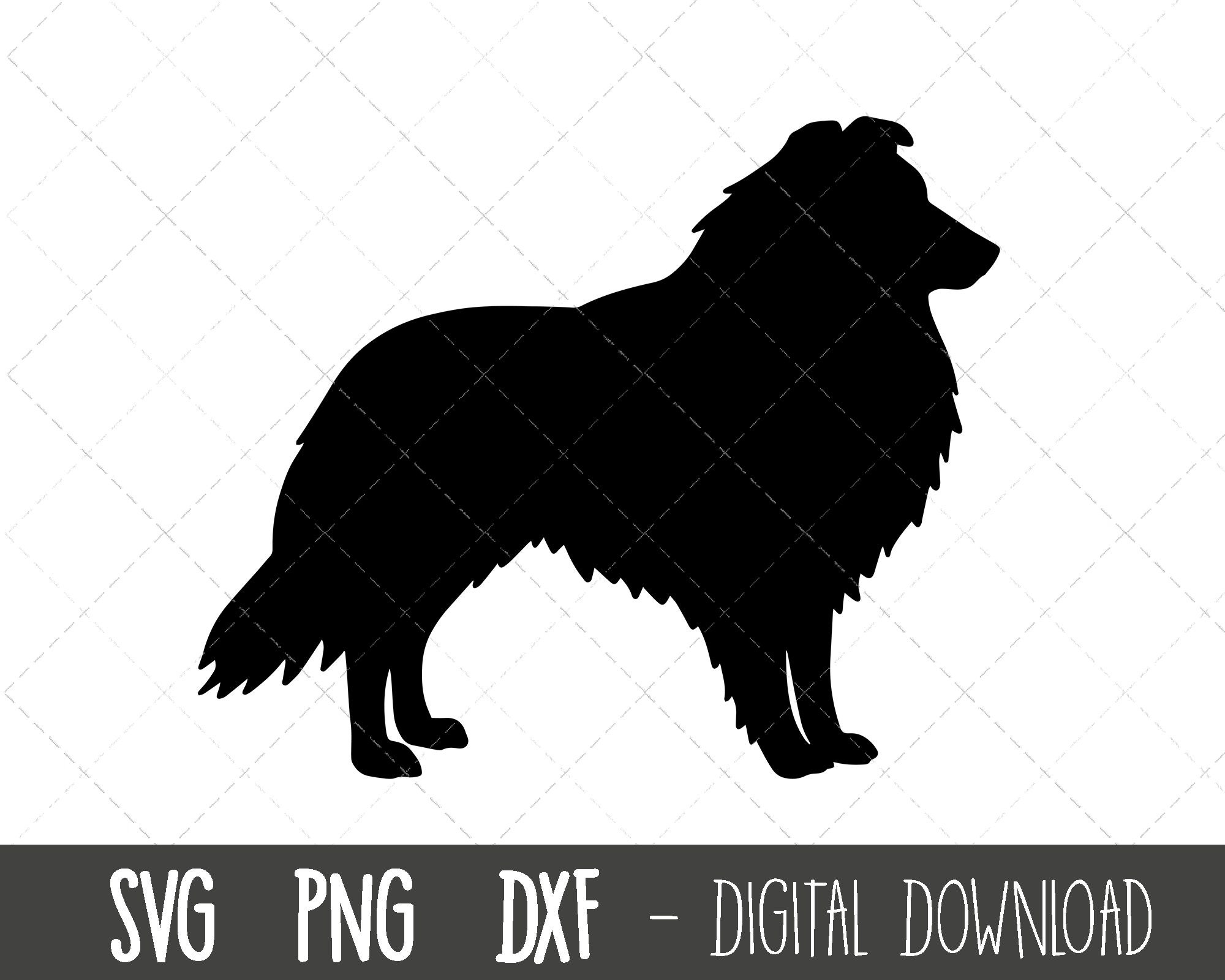 Shetland Sheepdog Svg Dog Svg Shetland Sheepdog Silhouette - Etsy