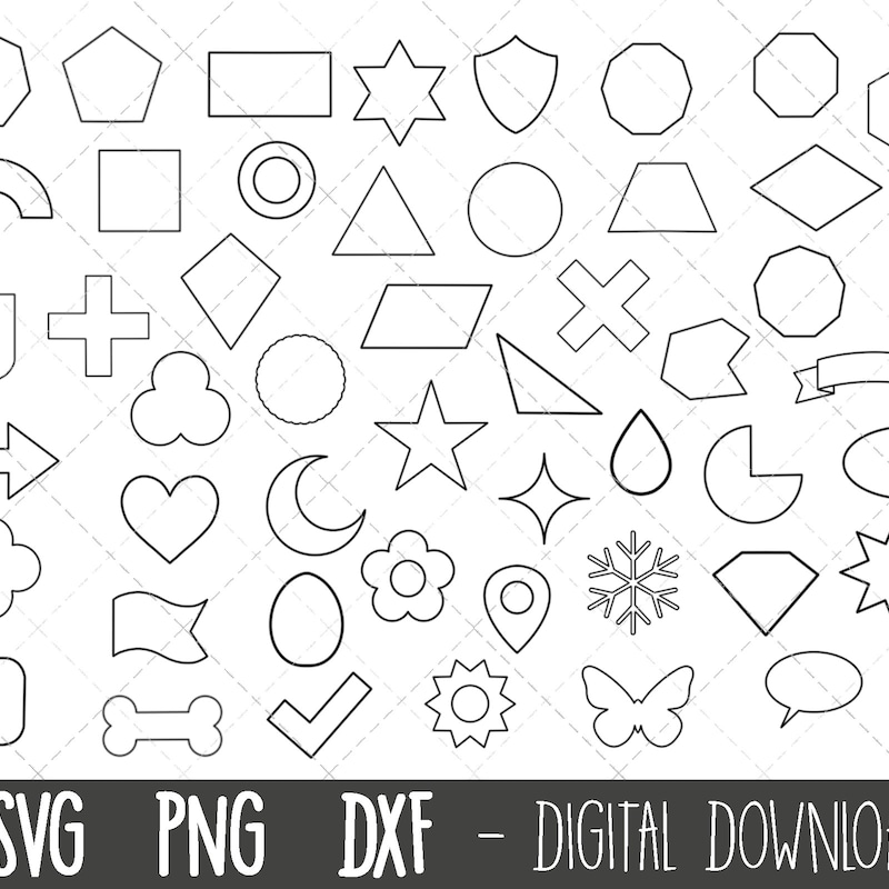 Basic Shapes Svg - Etsy