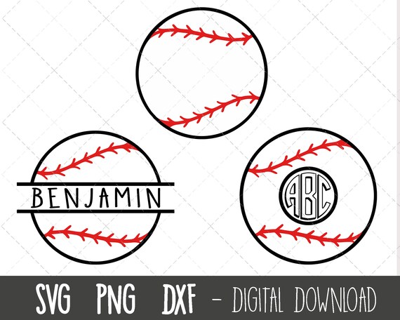 Baseball Svg Bundle Baseball Split Name Frame Svg Baseball - Etsy