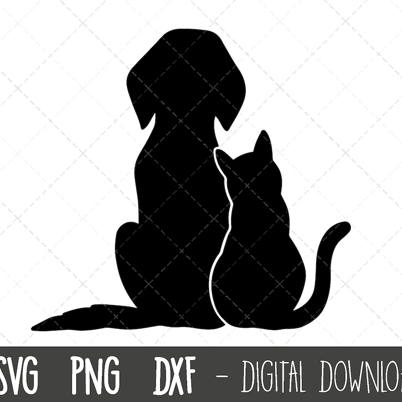 Dog and Cat Svg - Etsy