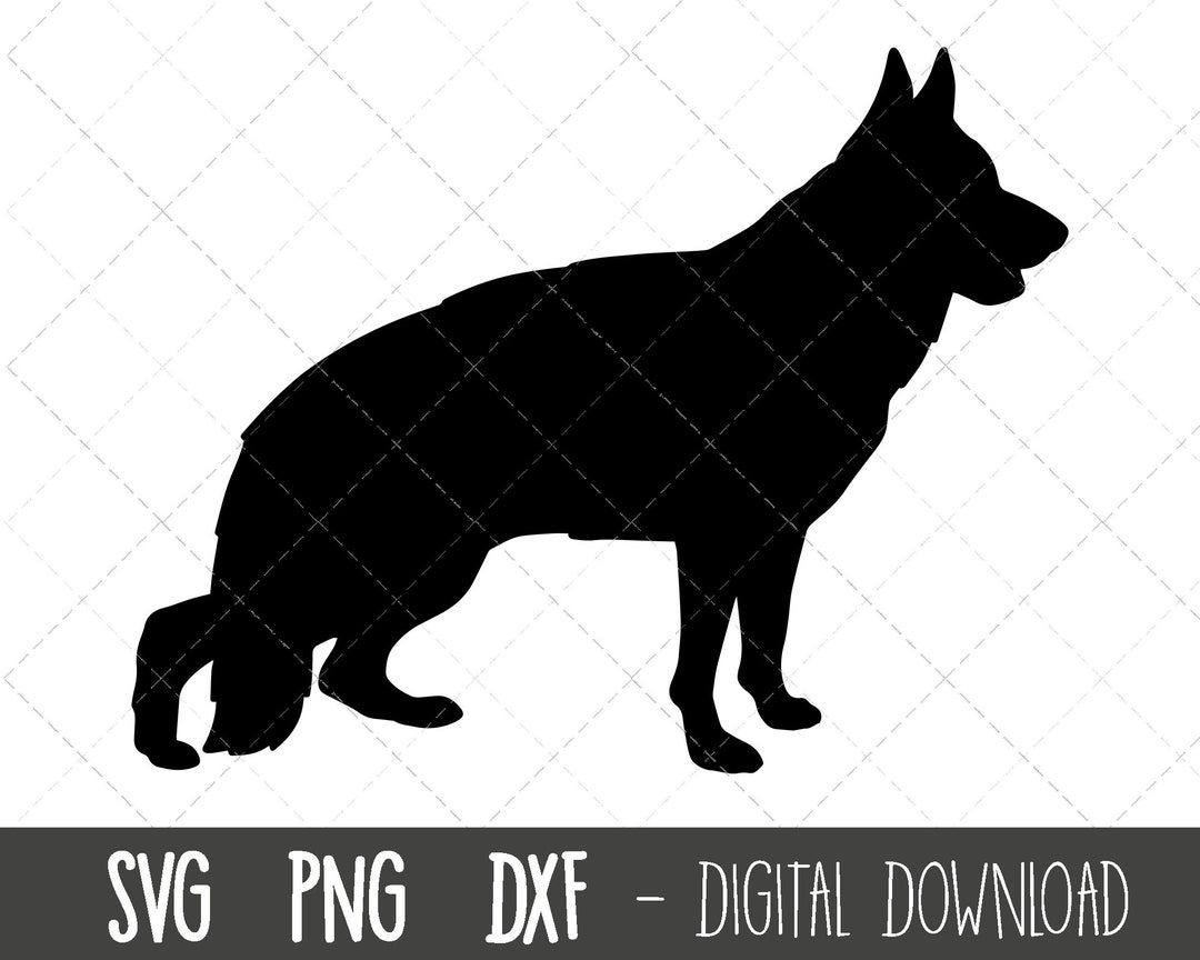 German Shepherd Svg, Dog Svg, German Shepherd Silhouette, German ...
