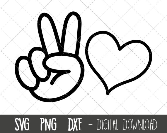 Peace and Love SVG Peace Sign Svg Heart Svg Peace and Love - Etsy