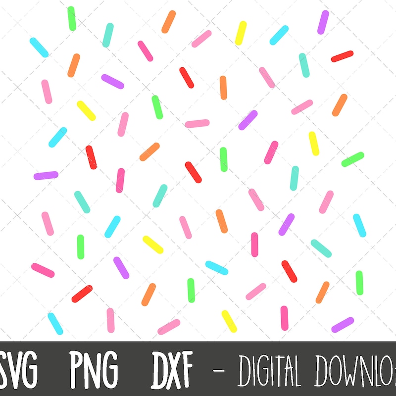 Rainbow Sprinkles Png - Etsy UK
