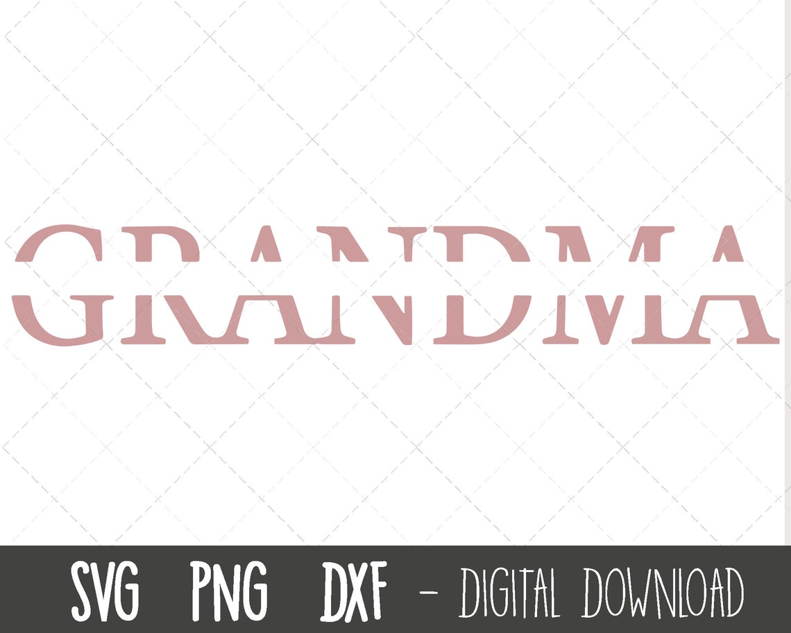 Grandma SVG Grandmother Svg Grandma Split Name Frame Svg | Etsy