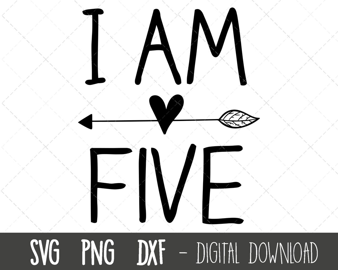 I Am Five Svg, 5th Birthday Svg, Fifth Birthday Svg, Toddler Tshirt Svg ...
