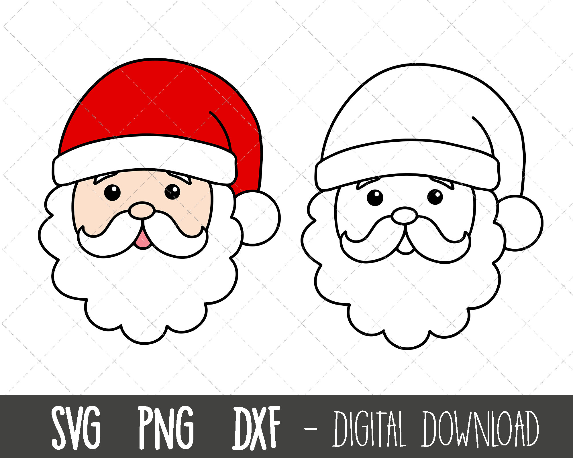 Santa Svg Santa Head Svg Christmas Svg Santa Svg File - Etsy