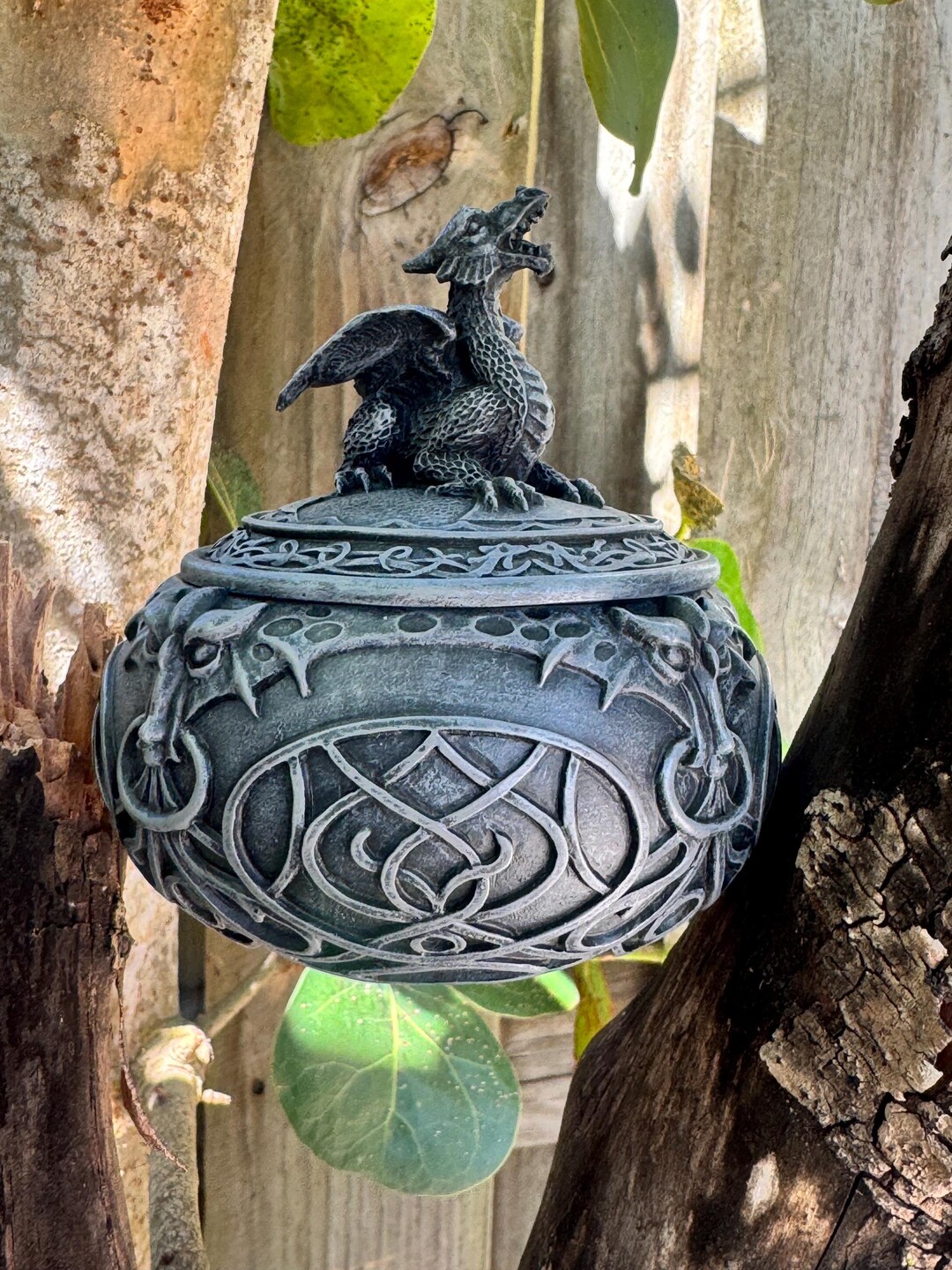 Celtic Dragon Round Box - Etsy