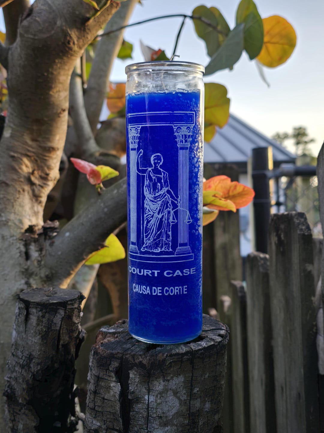 Court Case Blue 7 Day Candle - Etsy