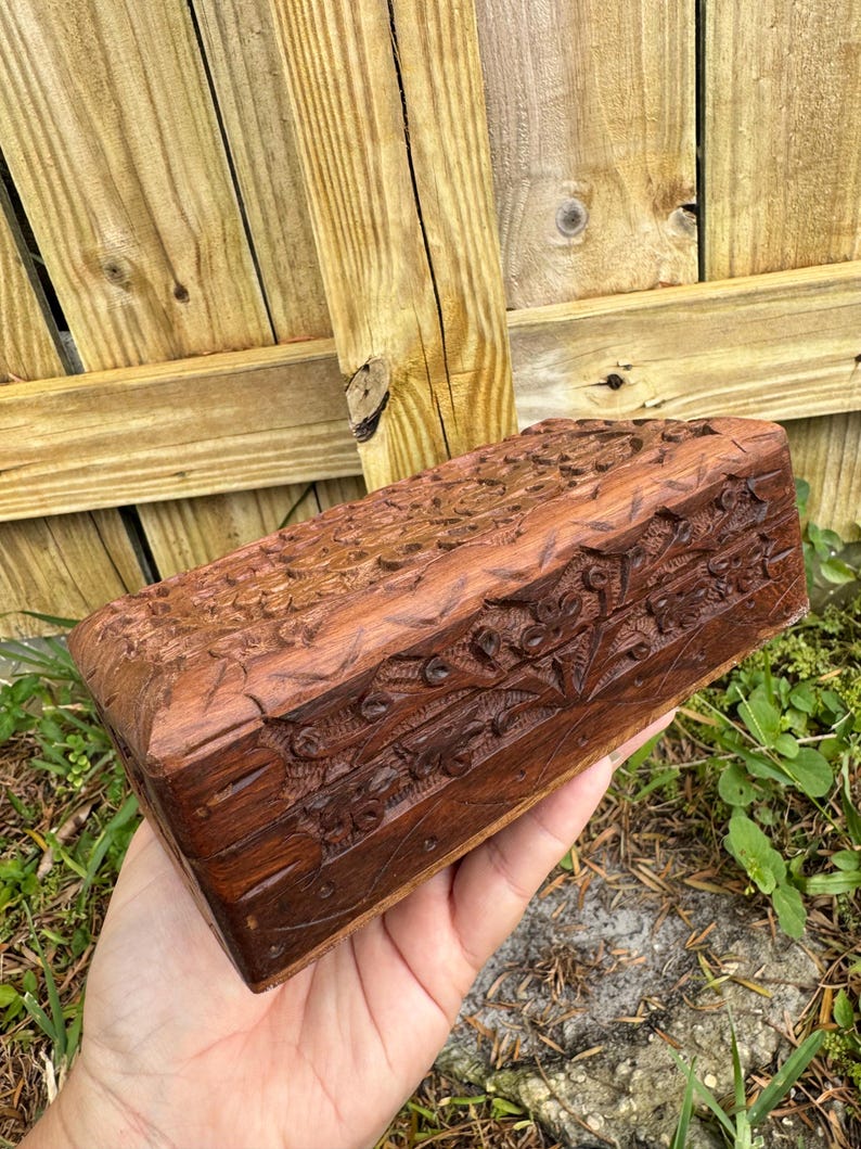 Wooden Tree of Life Design Carved Box- Medium - Etsy