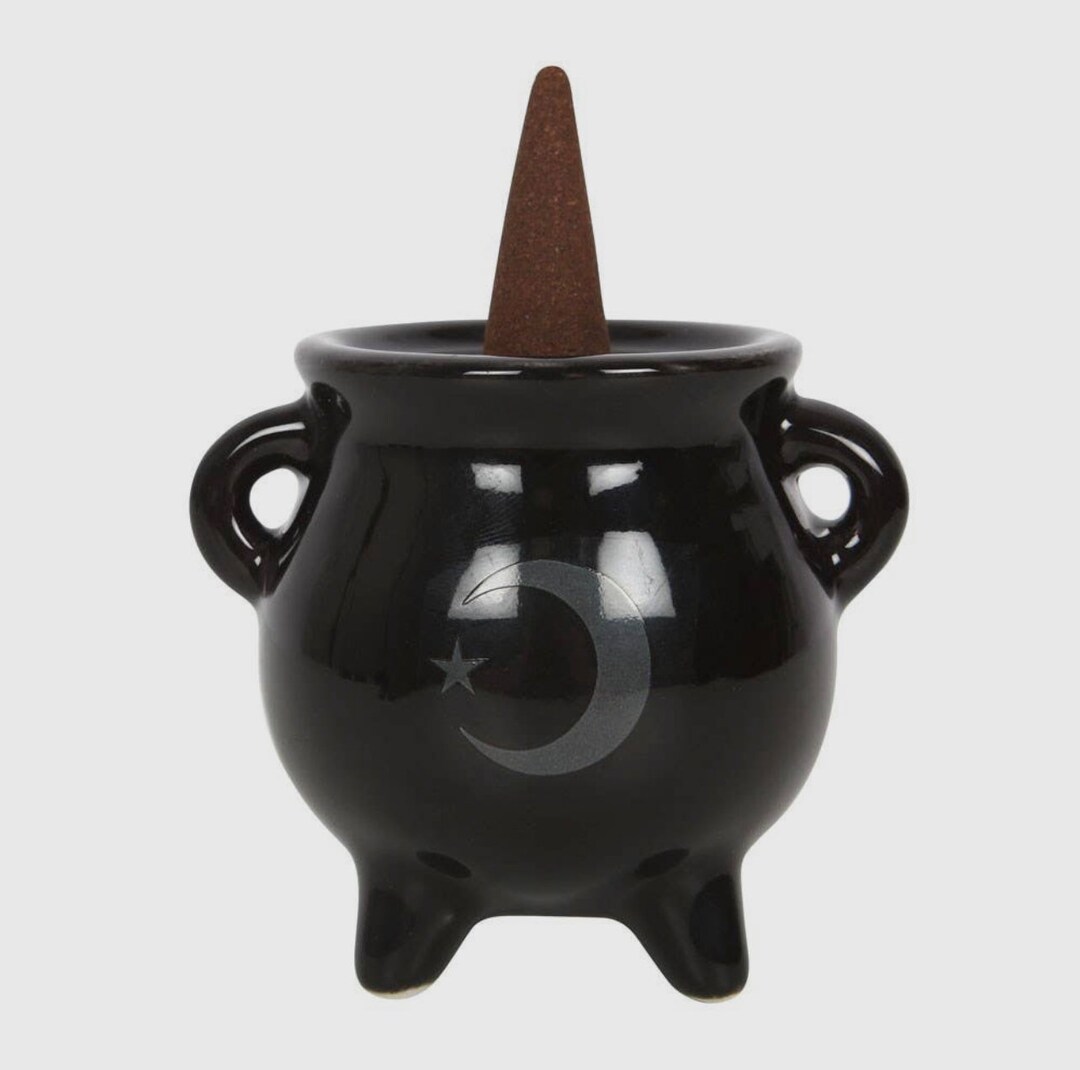 Moon Cauldron Ceramic Incense Holder - Etsy