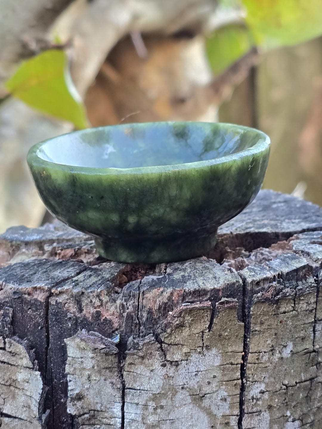 Natural Nephrite Jade Bowl- C - Etsy