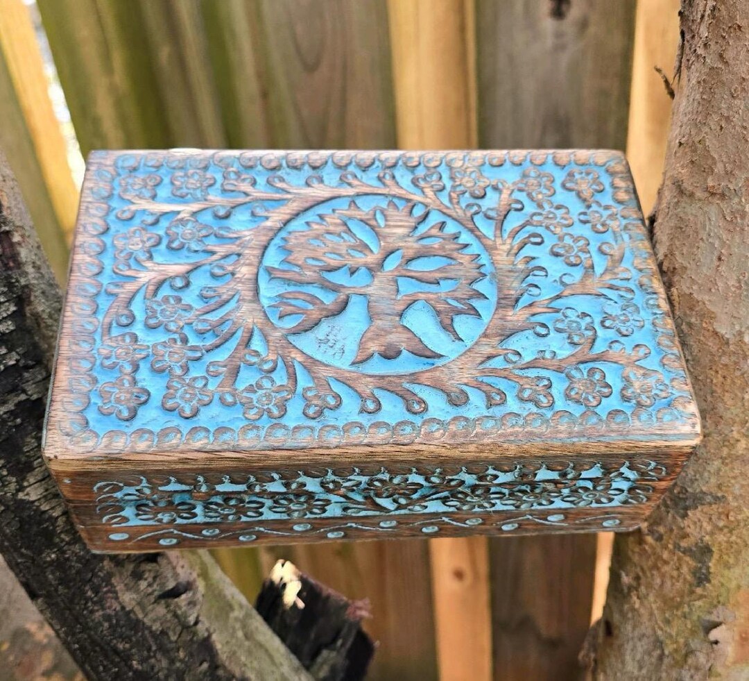 Wooden Storage Box-tree of Life - Etsy
