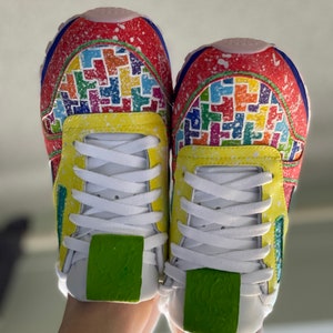 Hand Painted Splattered Reebok. - Etsy