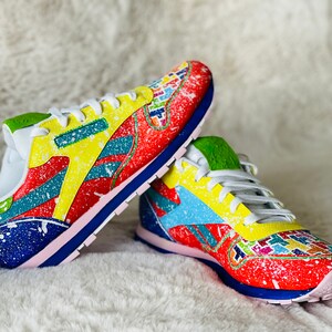 Hand Painted Splattered Reebok. - Etsy