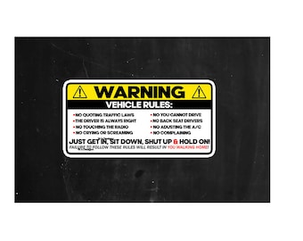 Funny Warning Truck Decal - Etsy