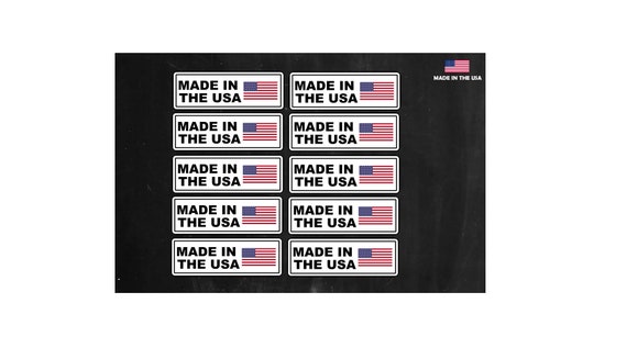 Made in the USA Sticker Decal 10 Pack 2 Each Labels - Etsy