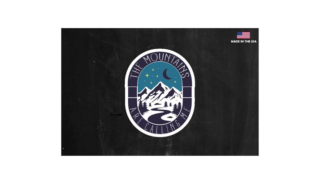 The Mountains Are Calling Sticker Decal Hiking Adventure 4 - Etsy