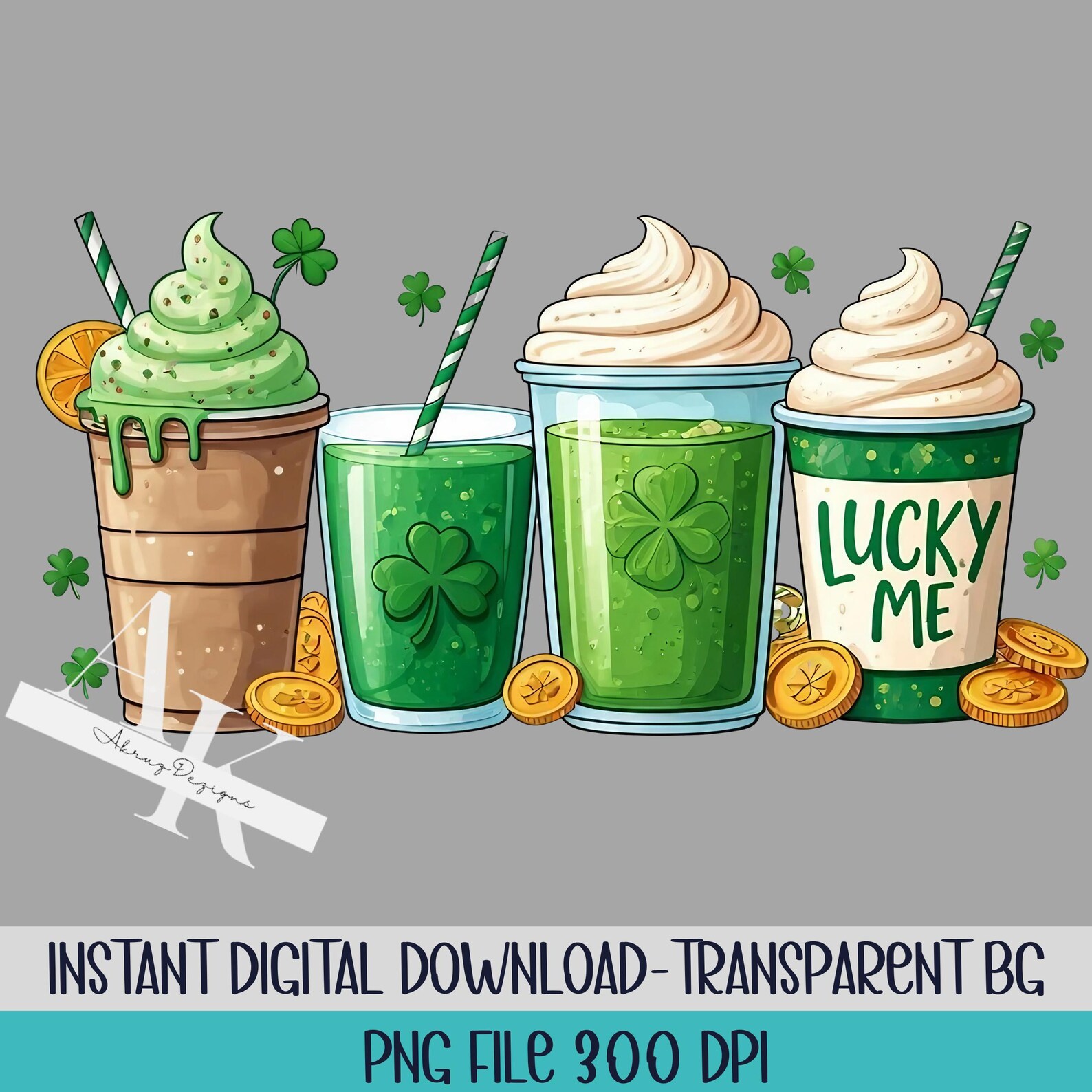 Coffee St Patrick's Day Png, St Patty Day Iced Coffee Png , Digital ...