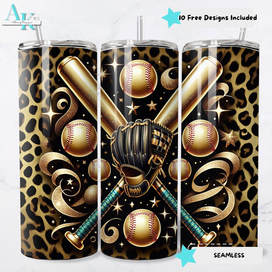 Softball Leopard Print | Team Mom Sports Gift | 20oz Skinny Sublimation ...