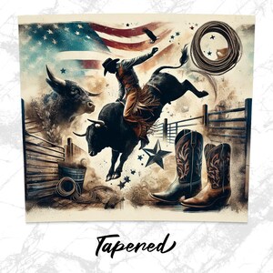 Bull Rider Americana | Digital Download | Sublimation PNG | 20oz Skinny ...