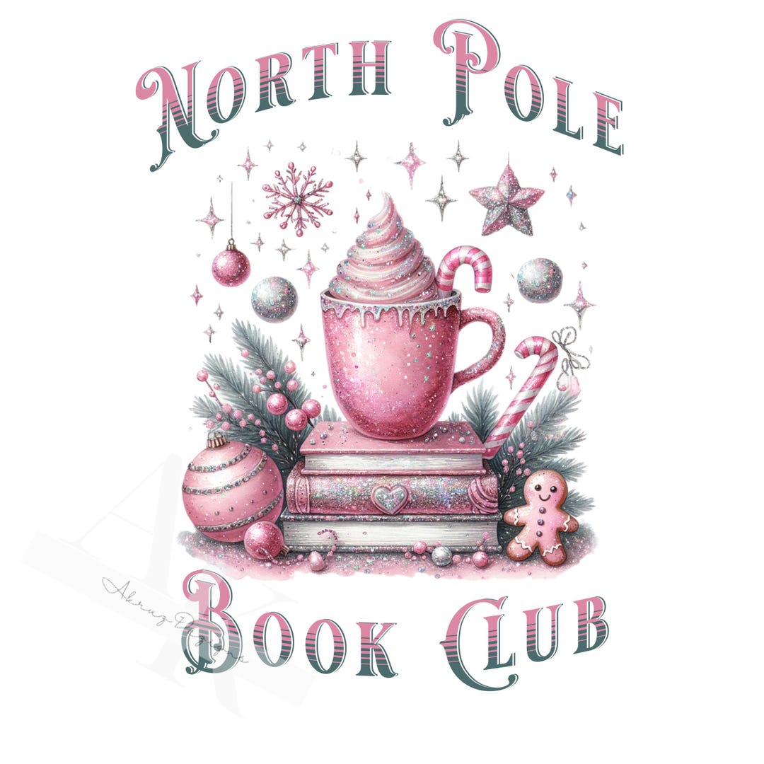 Pink All Booked for Christmas Png, Christmas Books Png, Book Lovers Png ...