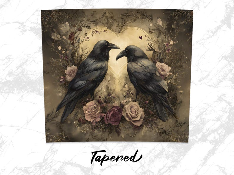 Gothic Raven Pair | Digital Download | Sublimation PNG | 20oz Skinny ...