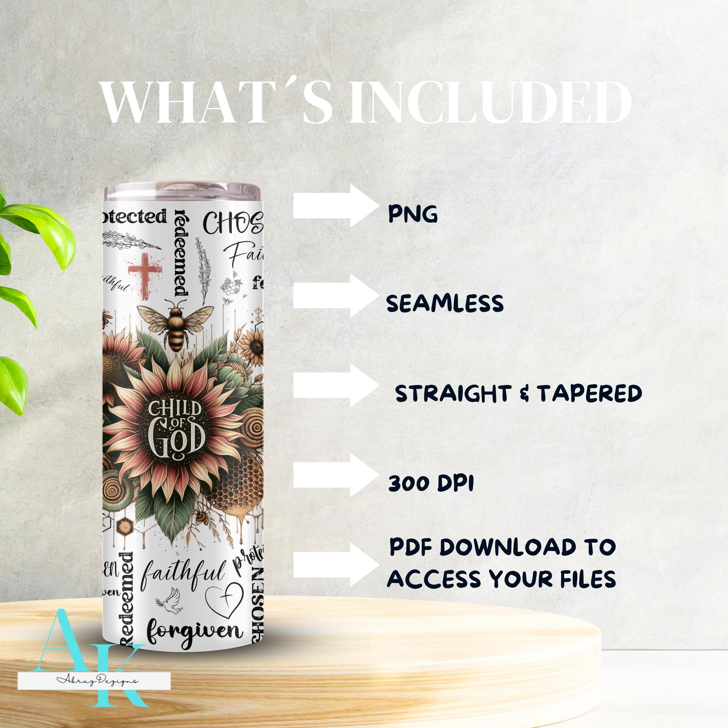 Child of God Tumbler Wrap, Christian Kidspng, Inspirational Christian ...