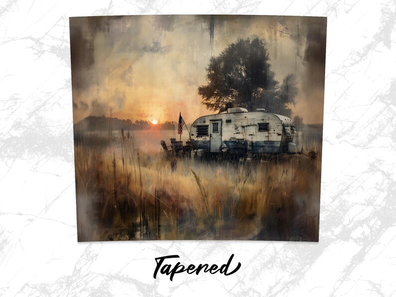 Camper Americana Scene| Digital Download | Sublimation PNG | 20oz ...