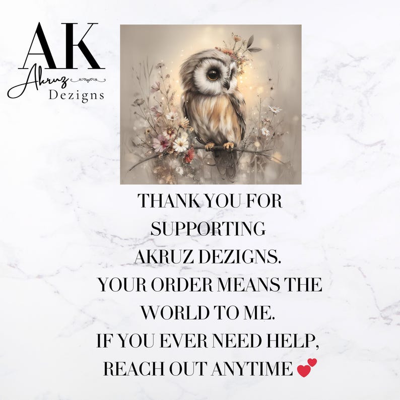 Floral Owl| Digital Download | Sublimation PNG | 20oz Skinny Tumbler ...