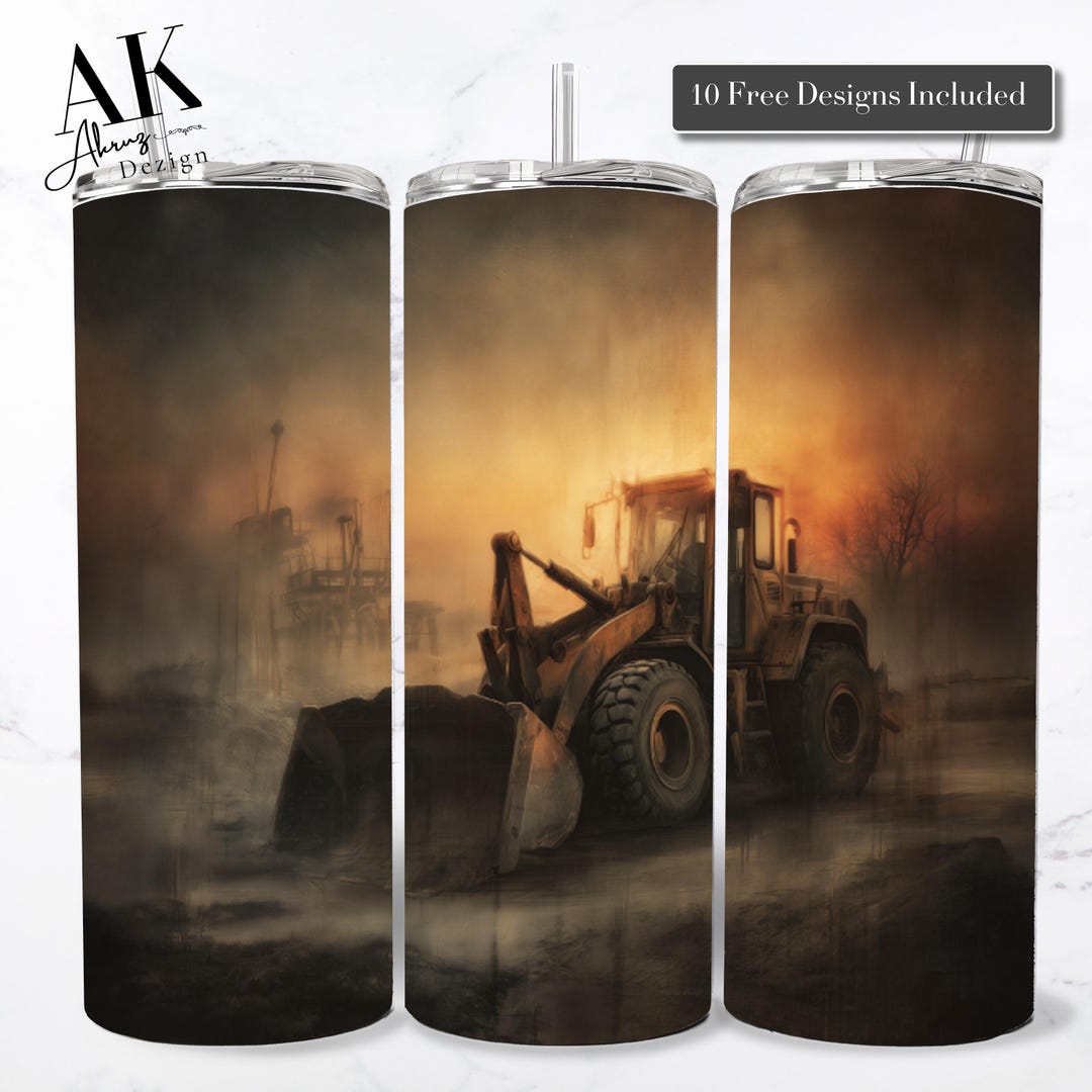 Front Loader at Job Site Dusk | Digital Download | Sublimation PNG ...