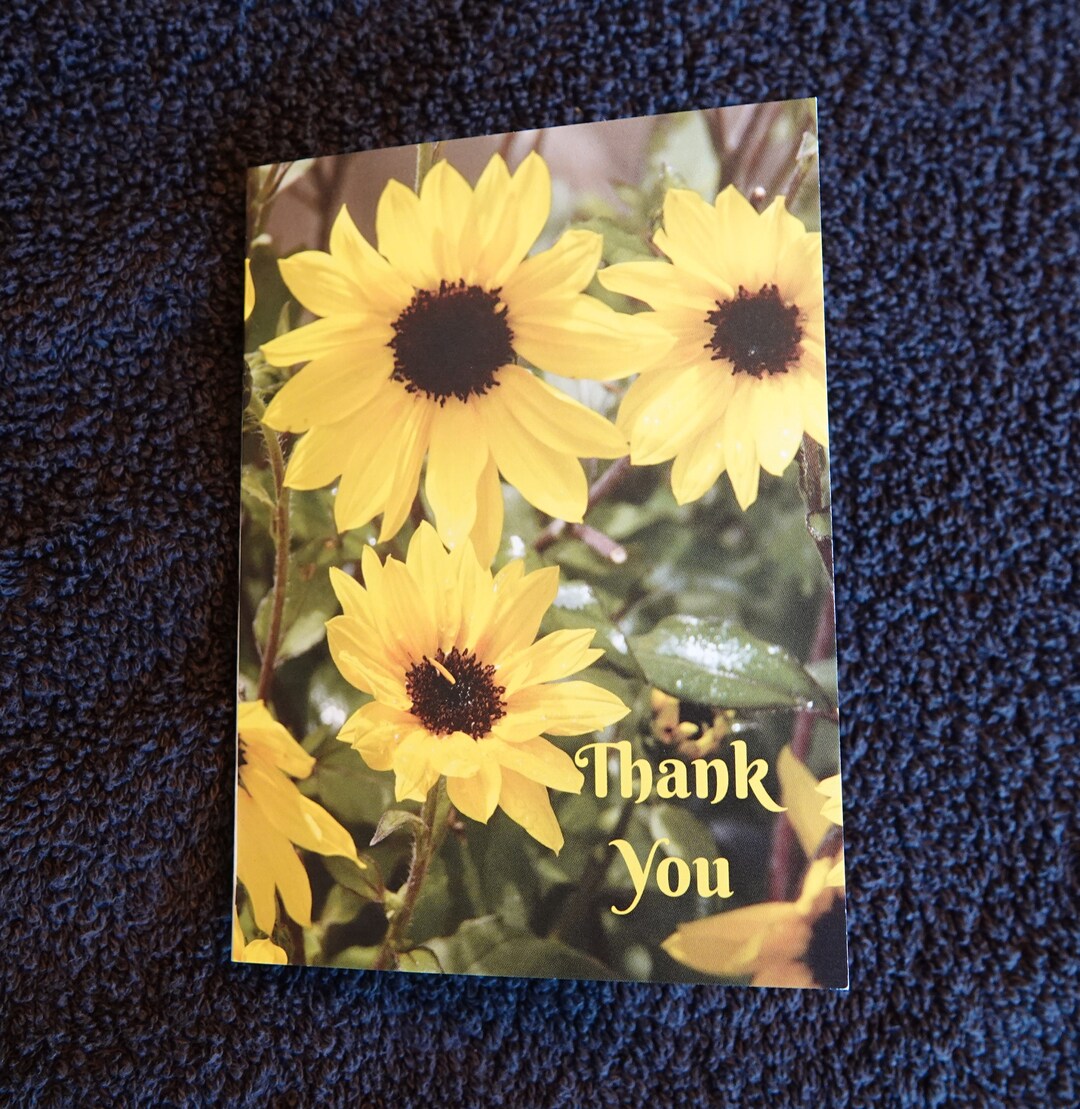 Thank You Flowers - 10 Cards in a Pack - Etsy
