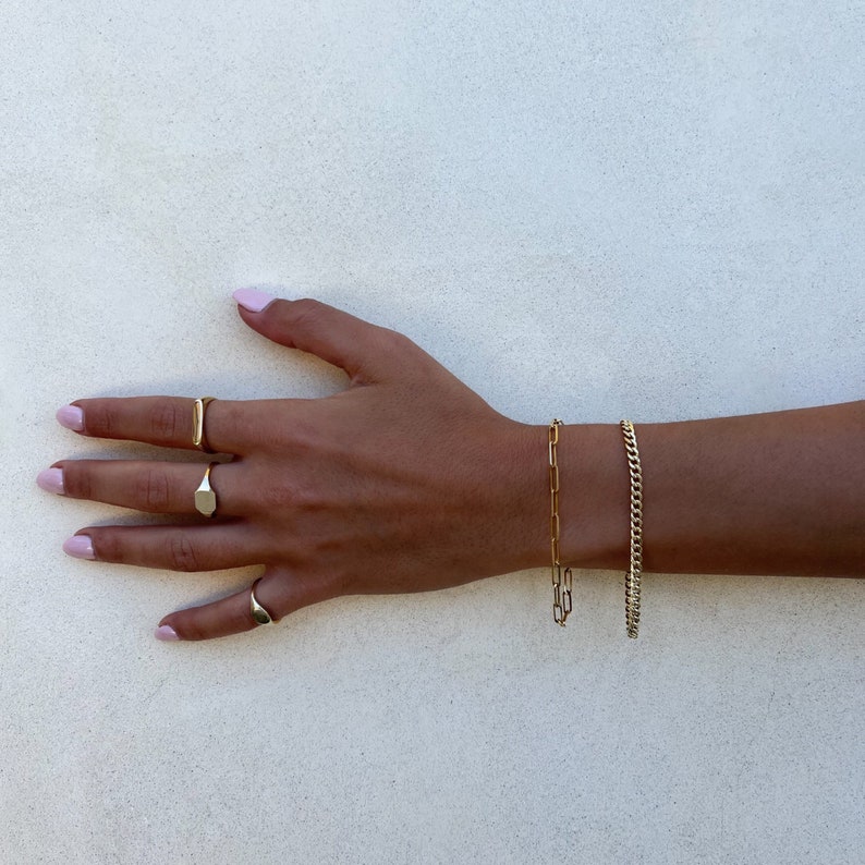 14k Solid Gold Square Signet Ring / Women's Gold Statement - Etsy