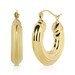 14k Gold Chunky Hoops, 14k Real Gold Hoops With Textured Design, Unique ...