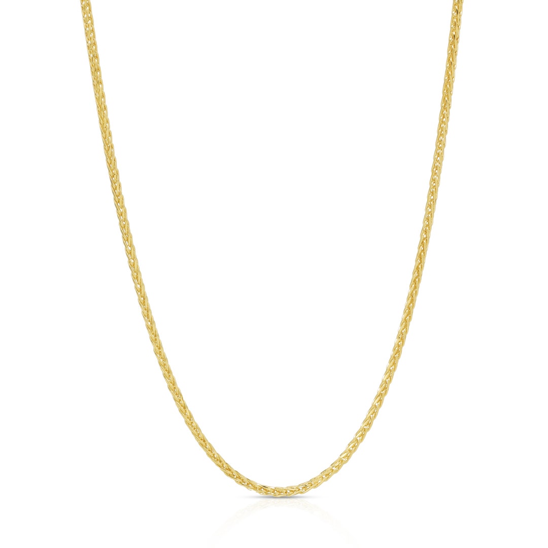 14k Solid Gold 1mm Wheat Chain, Solid Gold Wheat Chain, Gold Chain ...