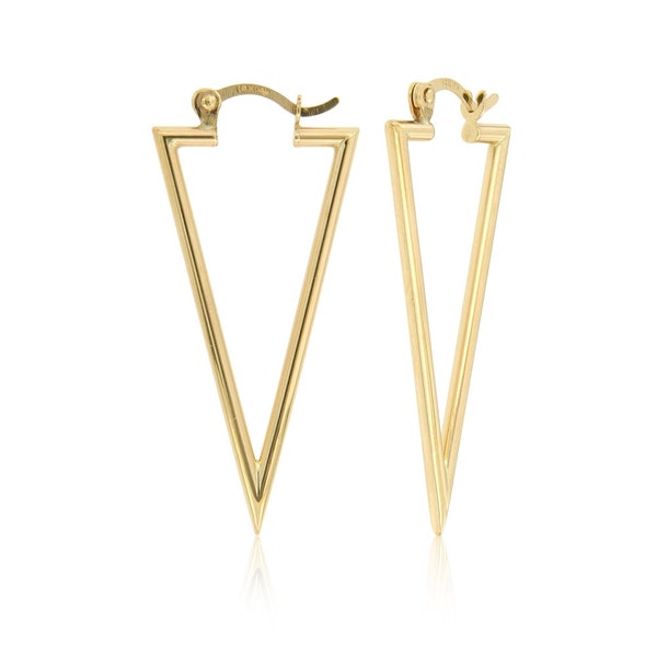 Real Gold Hoop Earrings - Etsy