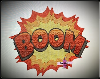 Boom Cartoon Patch Comic Style Punch Word Iron on Woven Applique - Etsy