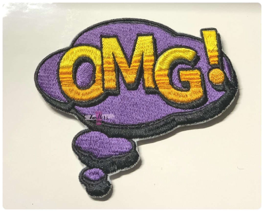 OMG Patch, Iron-on Embroidery Bold Colors - Etsy