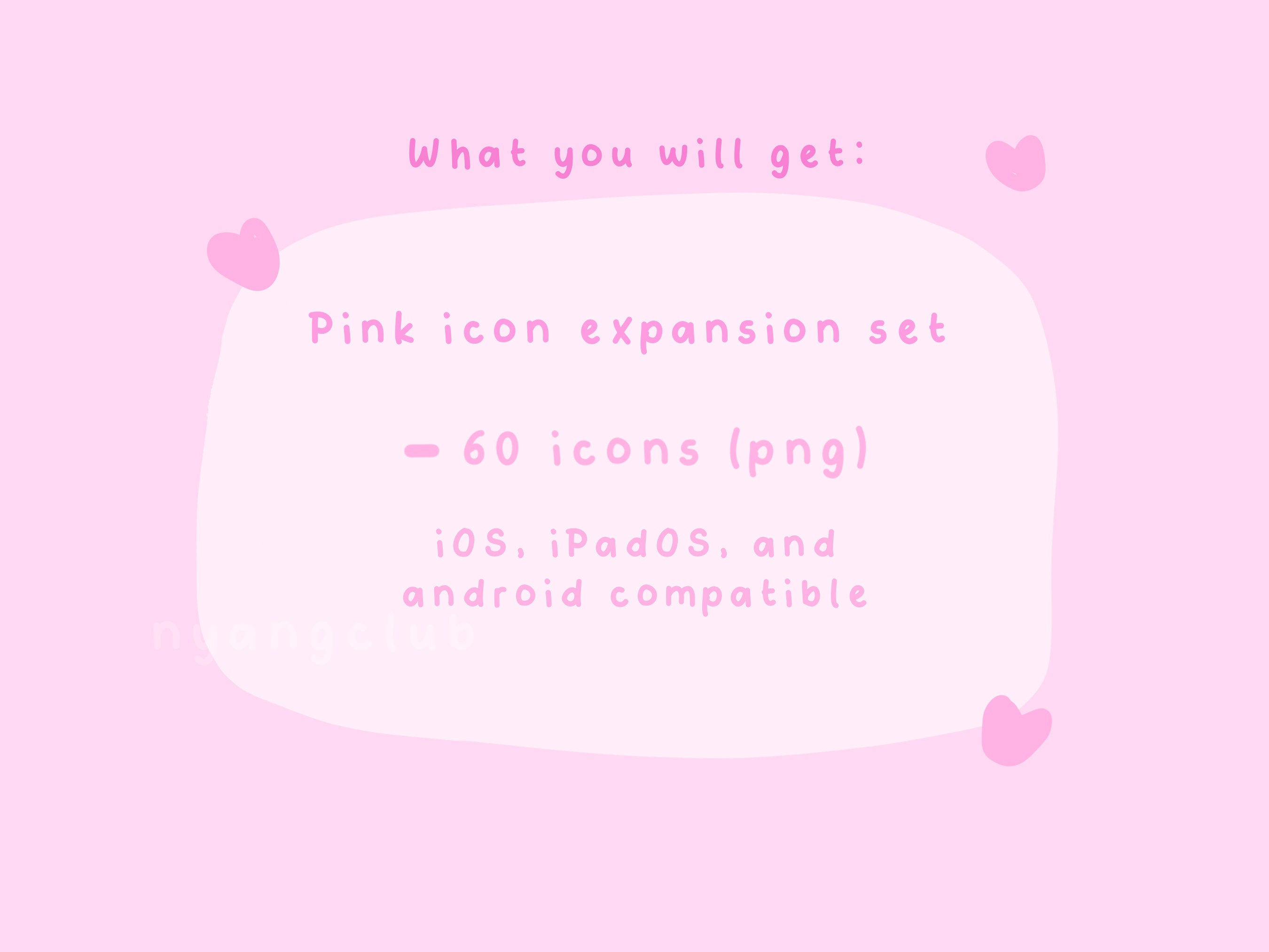 EXPANSION SET: Pink Icon Expansion Set Ios & Android App Icons Pastel ...