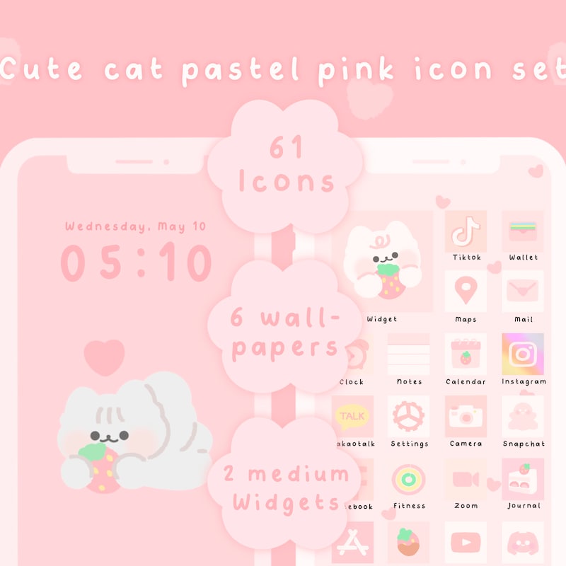 Kawaii App Icons - Etsy