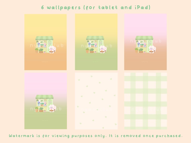 Cute Cat Plant Shop Green Icon Set Ios & Android App Icons | Wallpapers ...