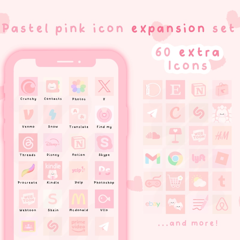 Kawaii App Icons - Etsy