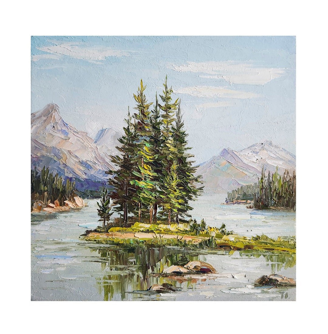 Original Jasper National Park Painting,fall Landscape,mountain ...