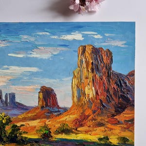 Original Arizona Oil Painting Sonora Landscape Impasto Painting Desert ...