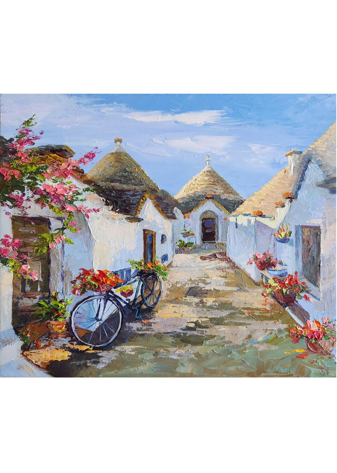 Alberobello Puglia Painting Original Italy Painting Alberobello ...